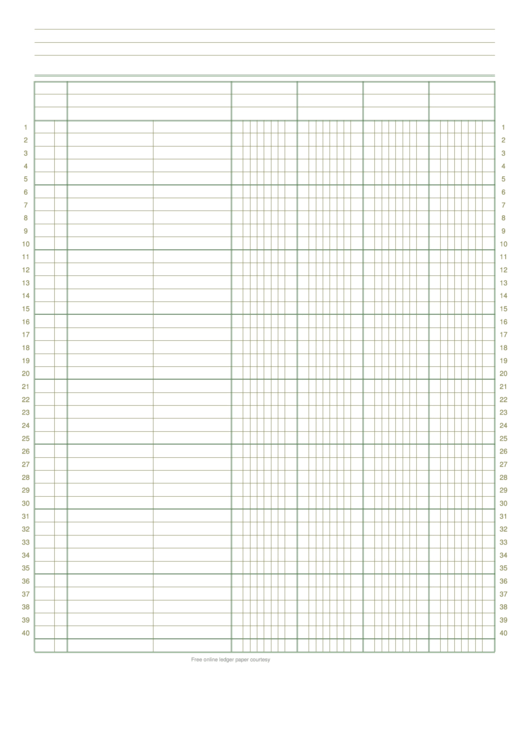30 Ledger Paper Templates Free To Download In PDF