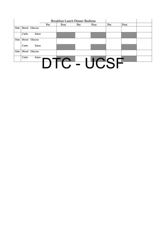 Diabetes Log Sheet Printable Pdf Download
